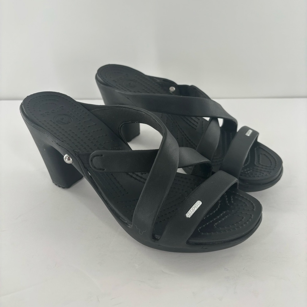 Crocs Cypress Iv Chunky Black High Heal Women’s 9 - Gem